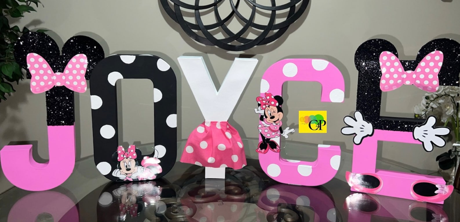 Minnie Mouse Letters 3D, Minnie Mouse Birthday Party Decorations ...