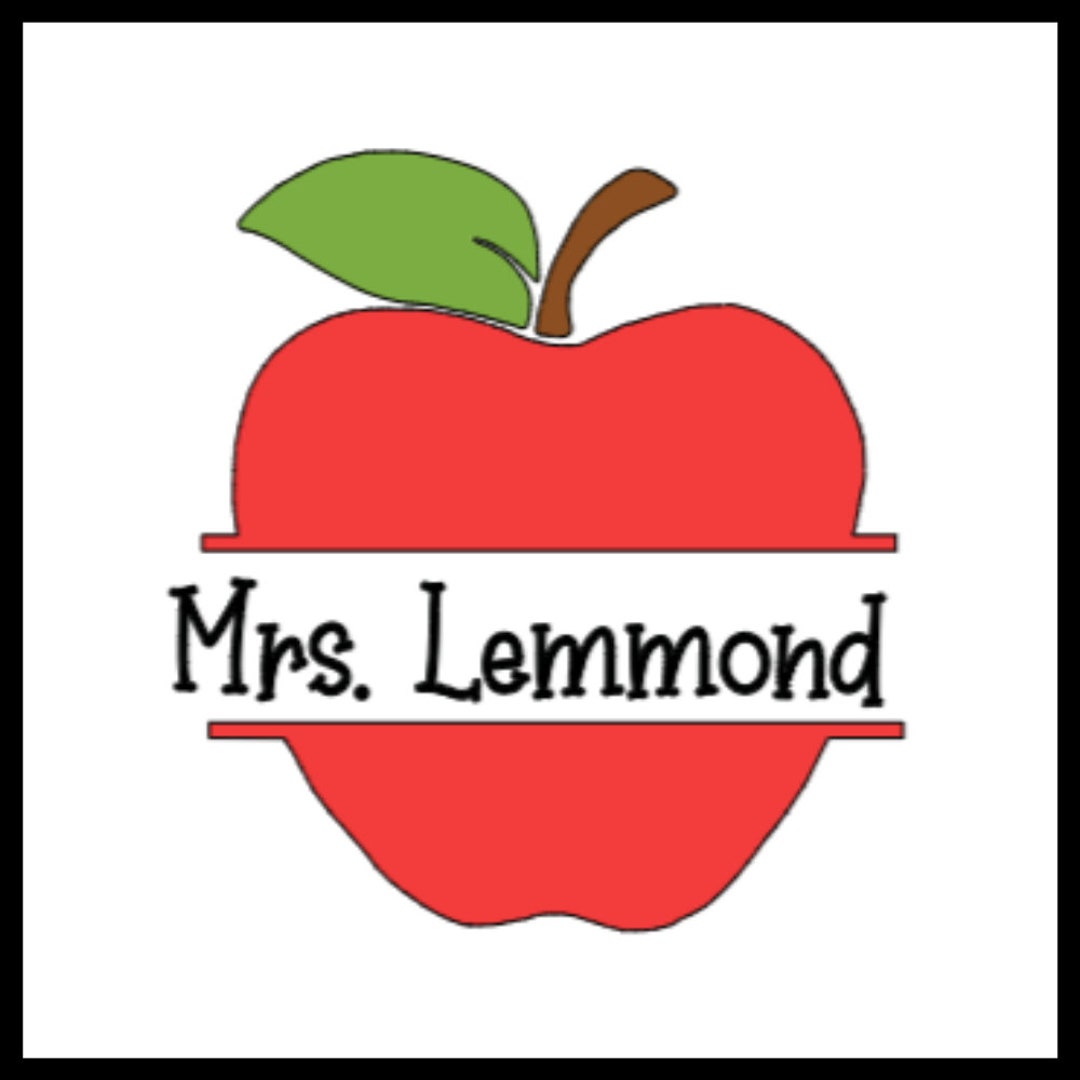 Personalized Apple Decal - Etsy
