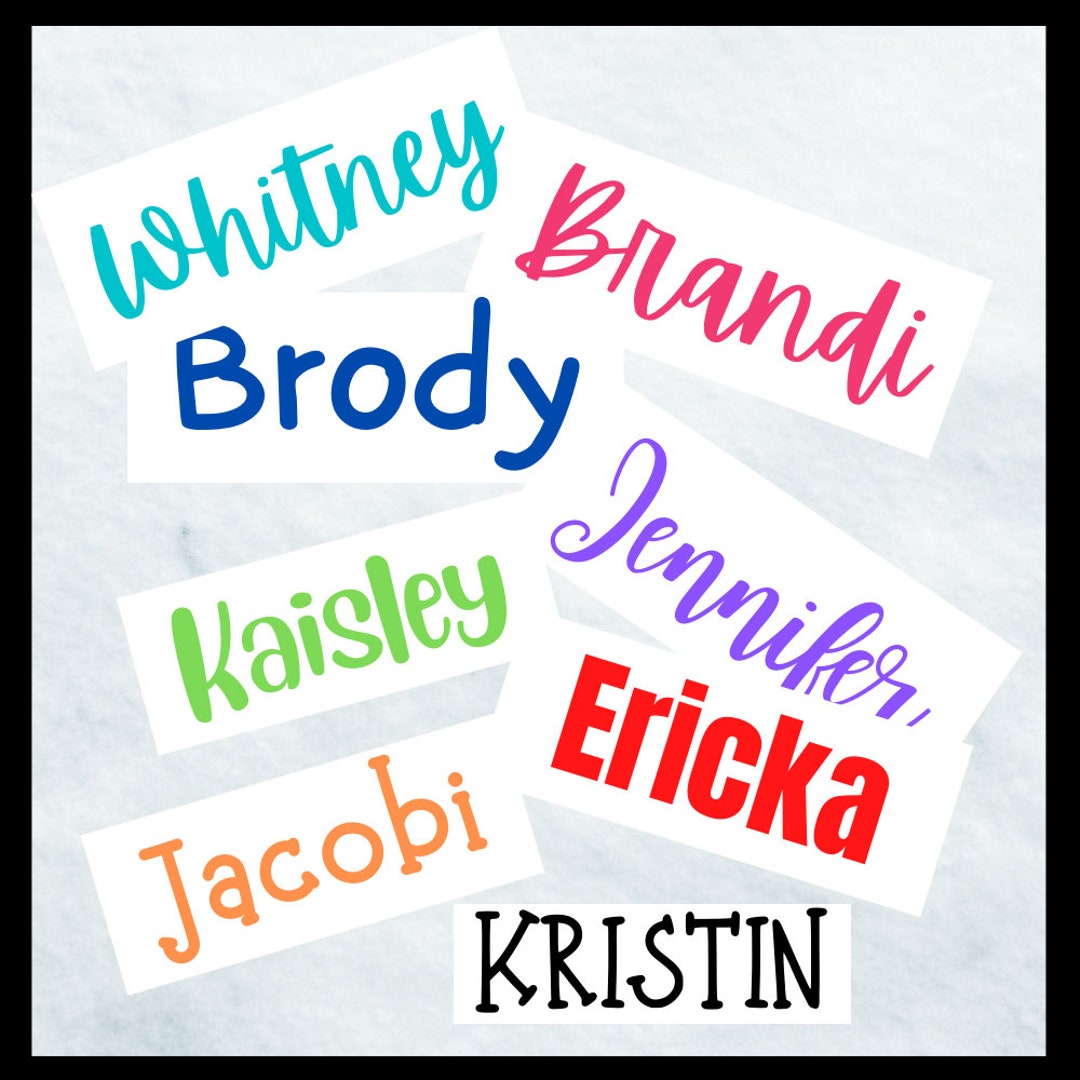 Custom Name Decal - Etsy