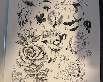 Goth Emo Tattoo - Etsy