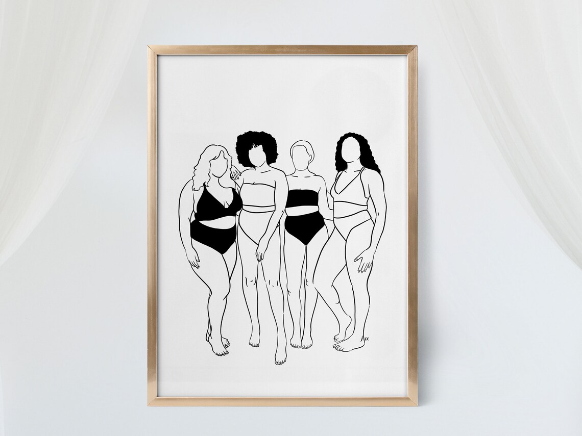 Body Positive Art Print Digital Download Minimalist - Etsy
