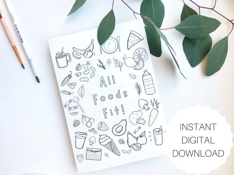 Nutrition Colouring Page All Foods Fit, Nutrition Education Handout ...