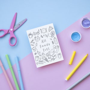 Nutrition Coloring Page: All Foods Fit, Dietitian Design (digital ...