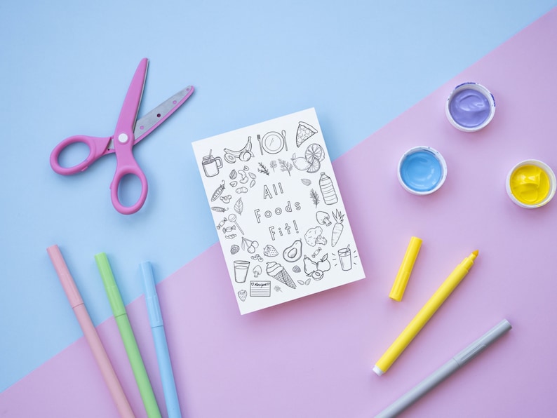 Nutrition Coloring Page: All Foods Fit, Dietitian Design (digital ...