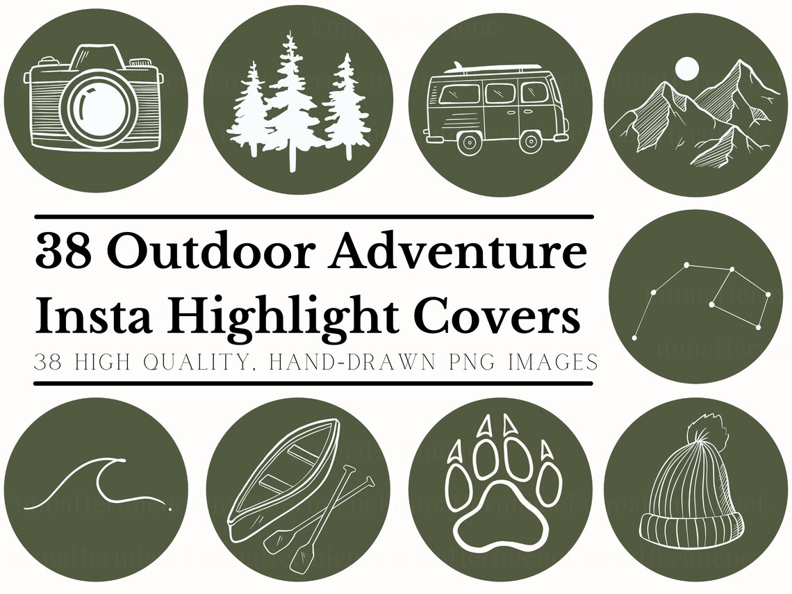 Outdoor Adventure Instagram Highlight Covers Minimalist - Etsy
