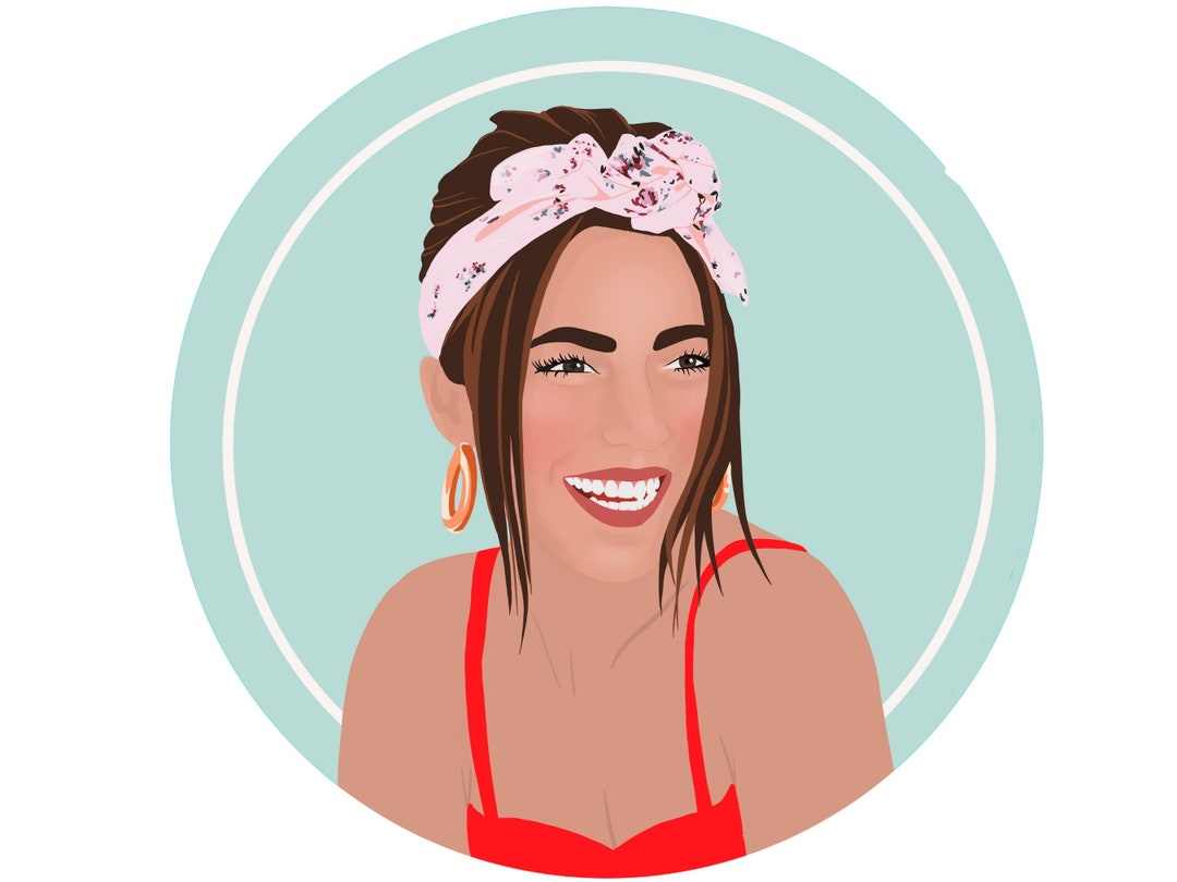 Custom Digital Social Media Profile Photo | Cartoon Avatar Portrait ...