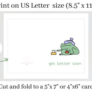 Get Better Soon Frog Card | Instant Digital Download, Printable ...
