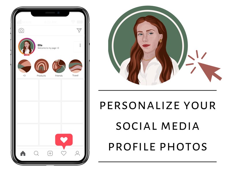 Custom Digital Social Media Profile Photo Cartoon Avatar | Etsy