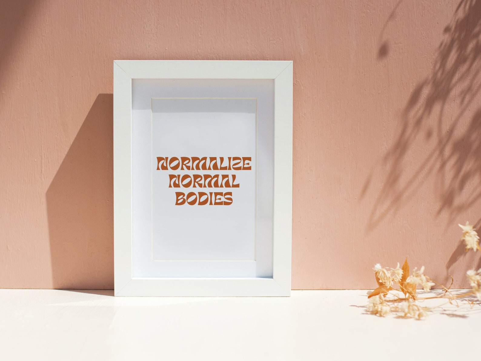 Body Positive Art Print | Normalize Normal Bodies, Minimalist Printable ...