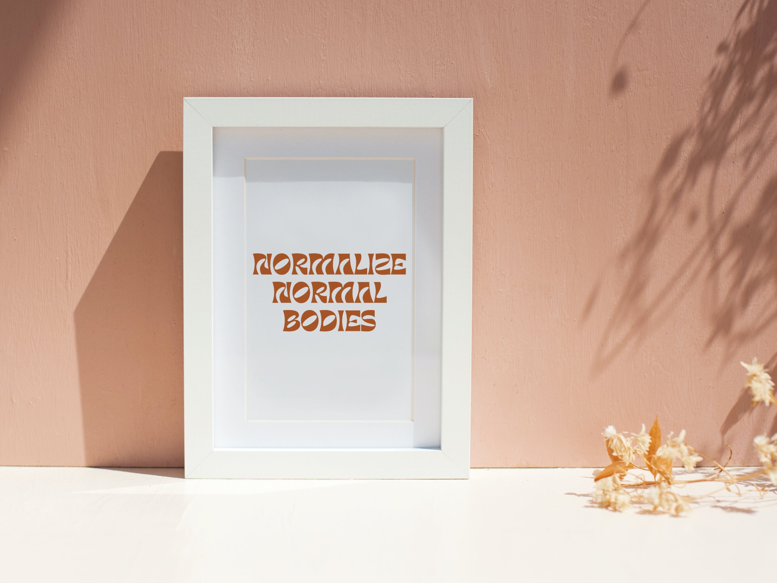 Body Positive Art Print | Normalize Normal Bodies, Minimalist Printable ...