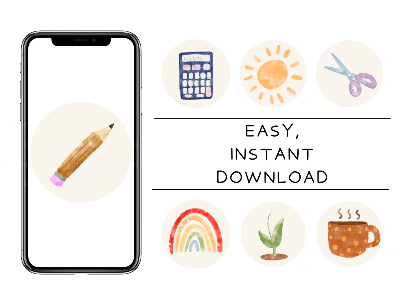 Watercolour School Teacher Instagram Highlight Covers | 41 Happy Simple ...