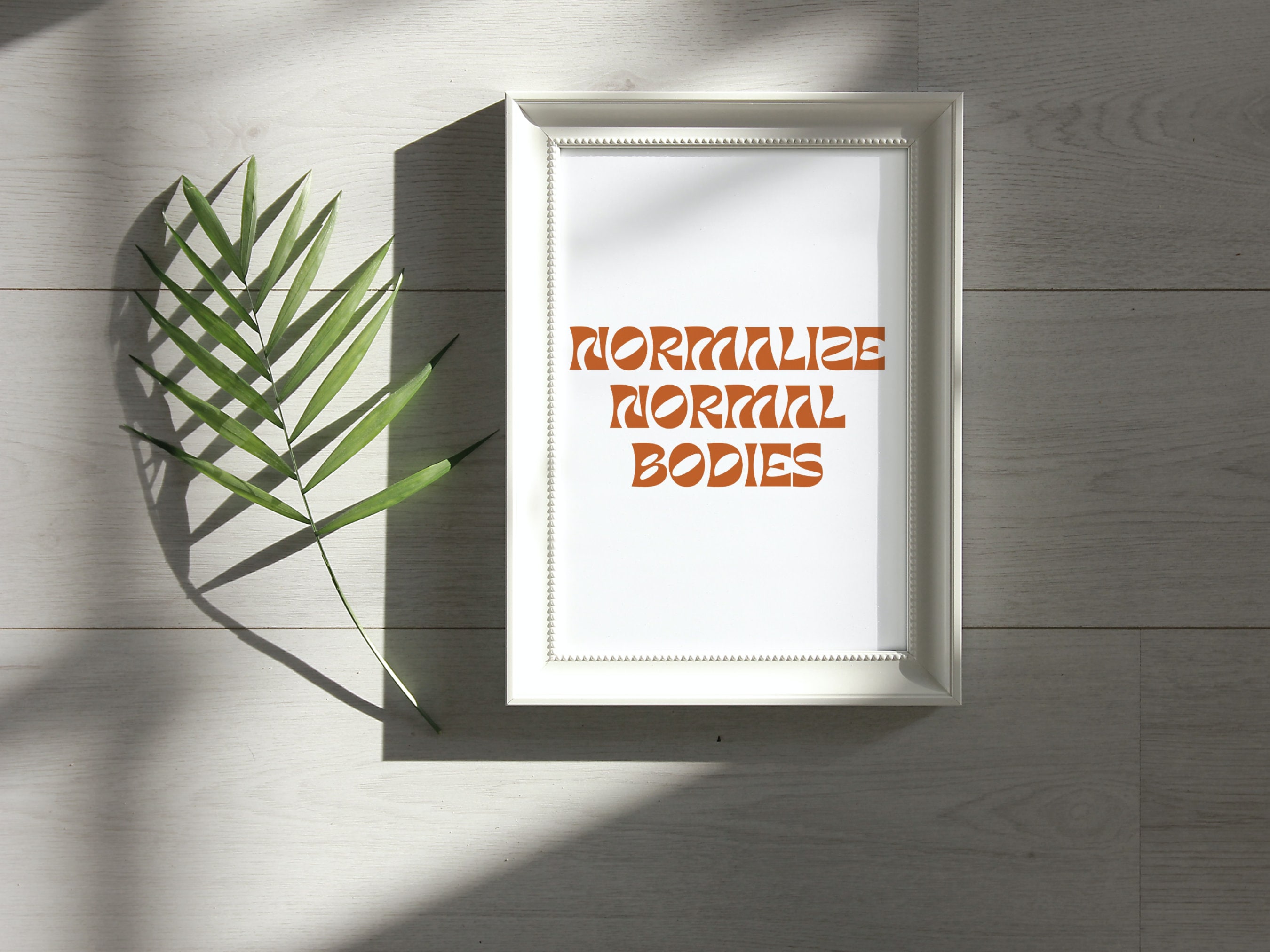 Body Positive Art Print | Normalize Normal Bodies, Minimalist Printable ...