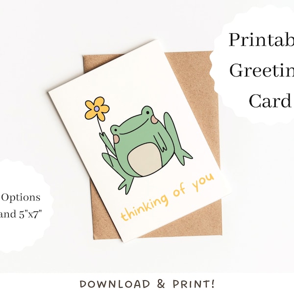 Frog Card - Etsy