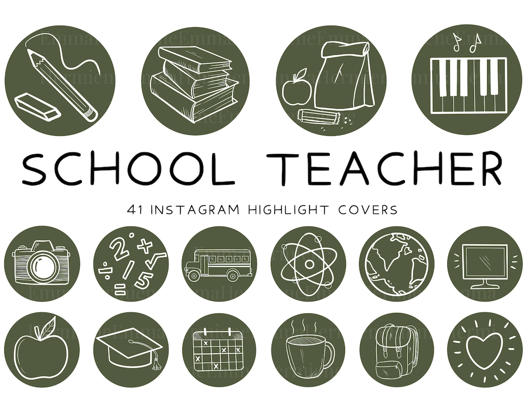 School Teacher Instagram Highlight Covers | 41 Neutral Simple ...