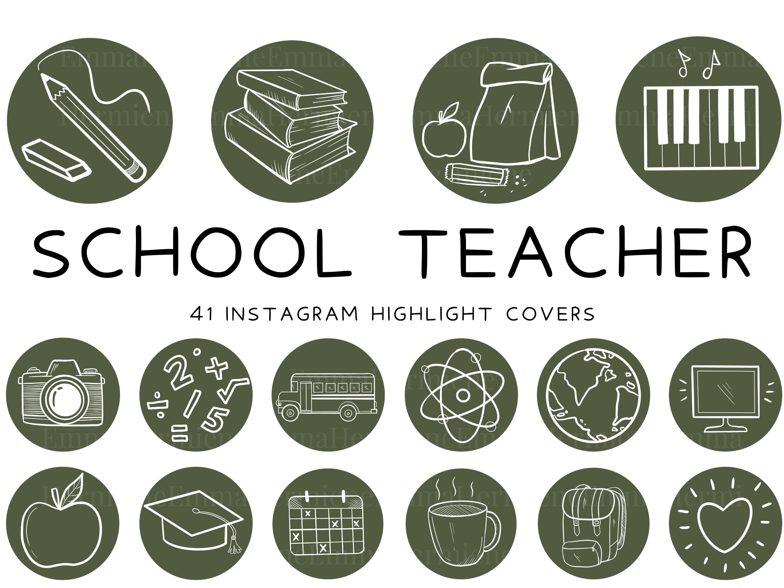 School Teacher Instagram Highlight Covers | 41 Neutral Simple ...
