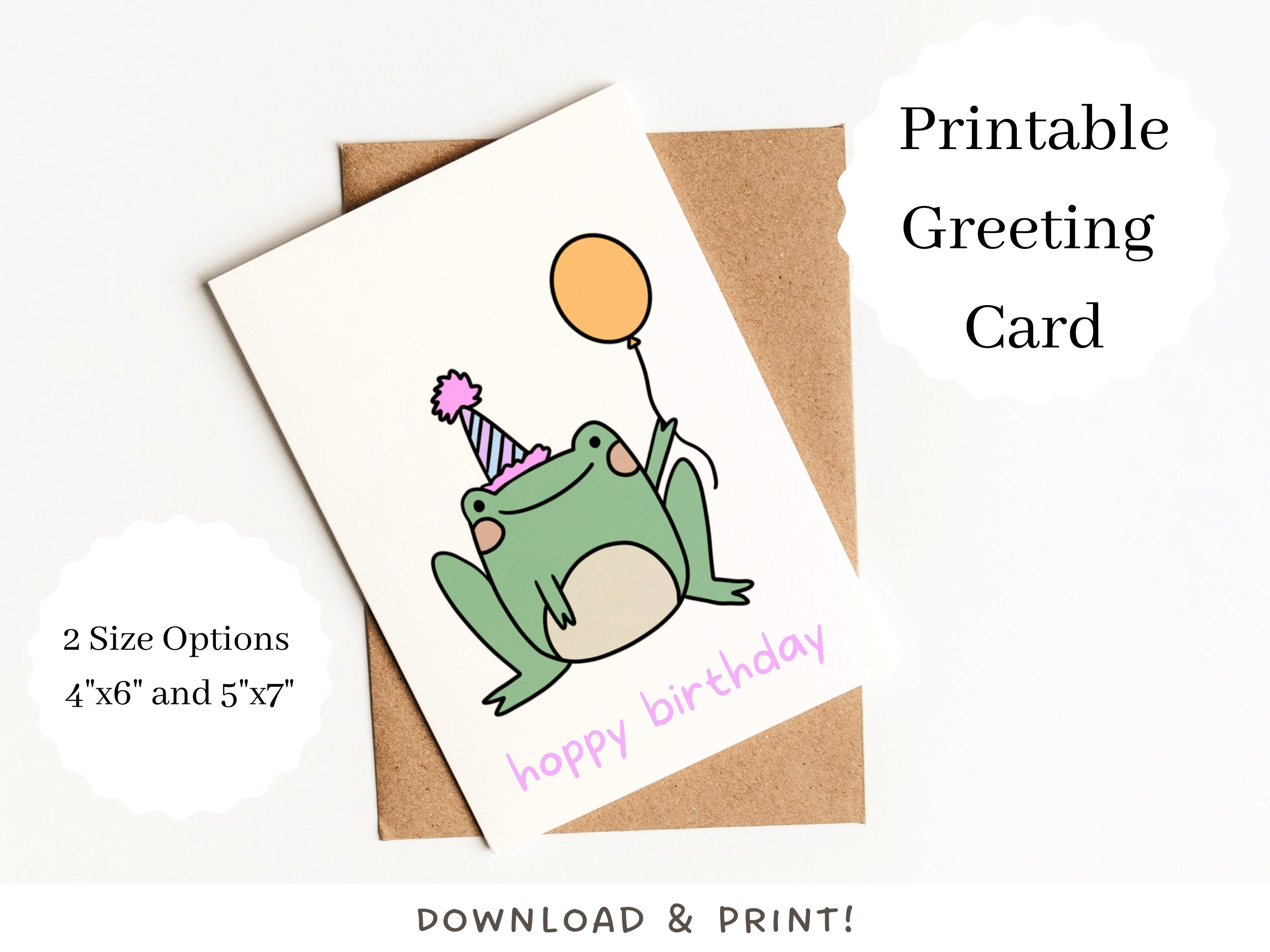 Printable Frog Birthday Card Instant Digital Download Funny - Etsy ...