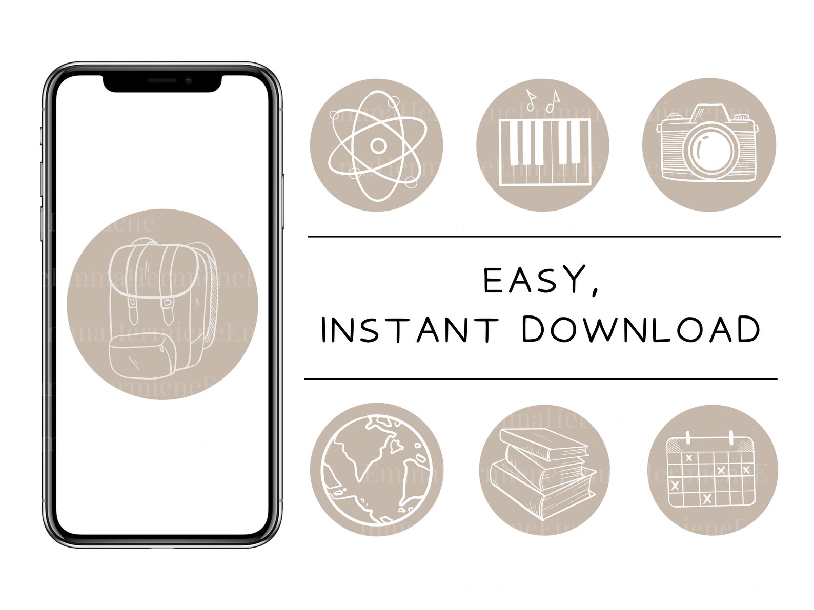 School Teacher Instagram Highlight Covers 41 Neutral Simple - Etsy