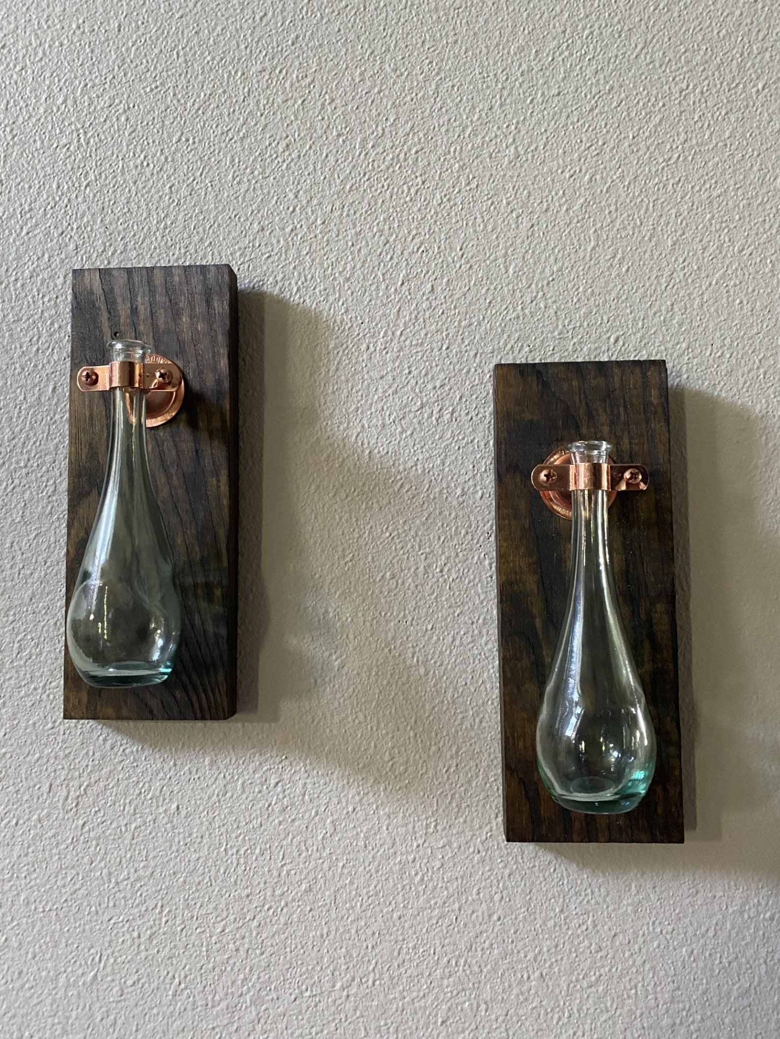 Glass Vase Wall Decor, Wall Mount Vases, Modern Farmhouse Decor, Boho ...