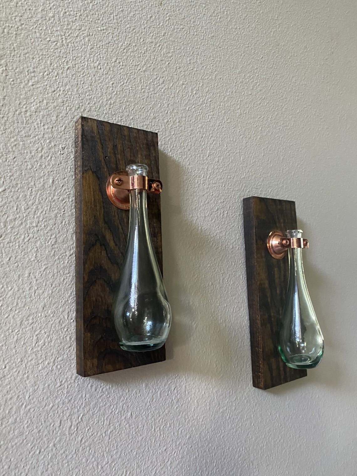 Glass Vase Wall Decor, Wall Mount Vases, Modern Farmhouse Decor, Boho ...