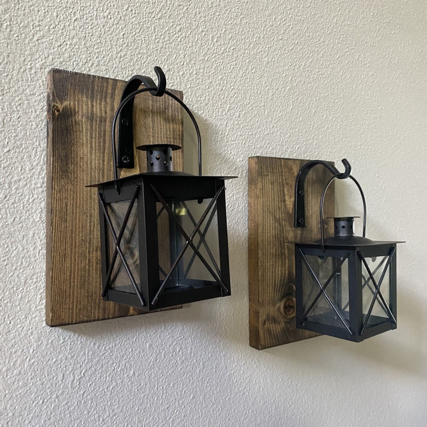 Rustic Wall Decor, Rustic Wall Sconce, Lantern Sconces, Black Lanterns ...