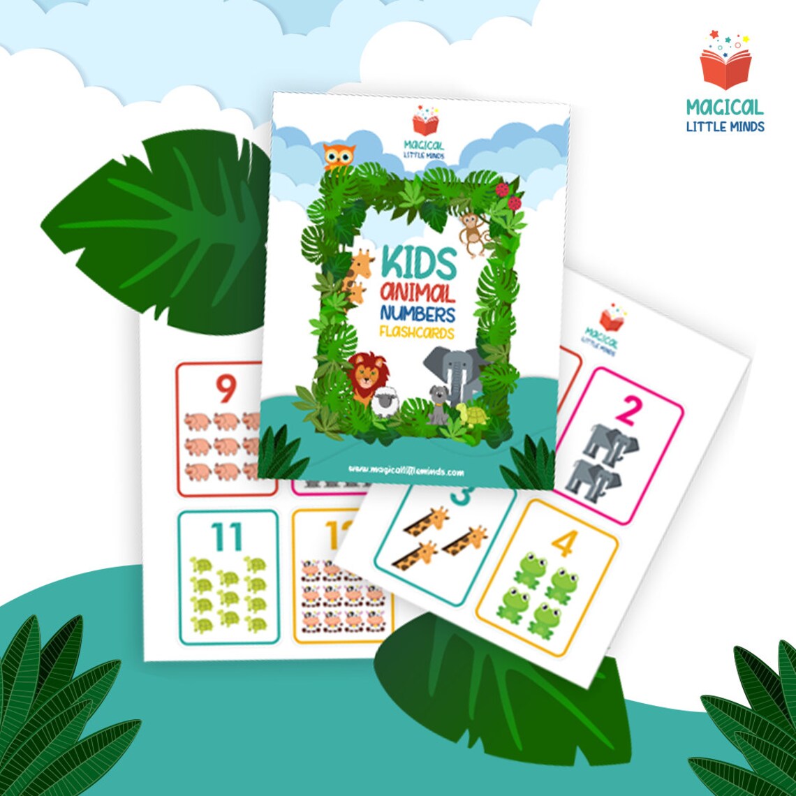 Numbers Flash Cards, Preschool Counting Flash Cards, Count and Clip ...