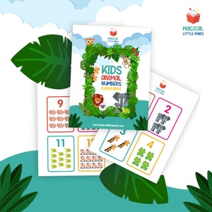 Numbers Flash Cards, Preschool Counting Flash Cards, Count and Clip ...