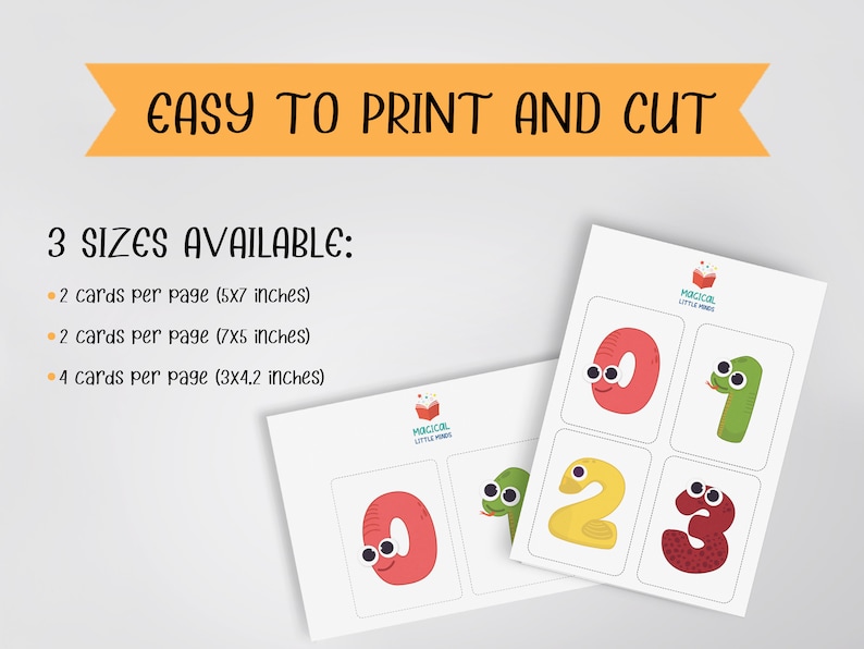 Numbers Flash Cards, Preschool Counting Flash Cards, Count and Clip ...