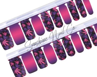 Pot Leaf Marijuana Mix Weed Nail Decal Sticker Set POT904 - Etsy
