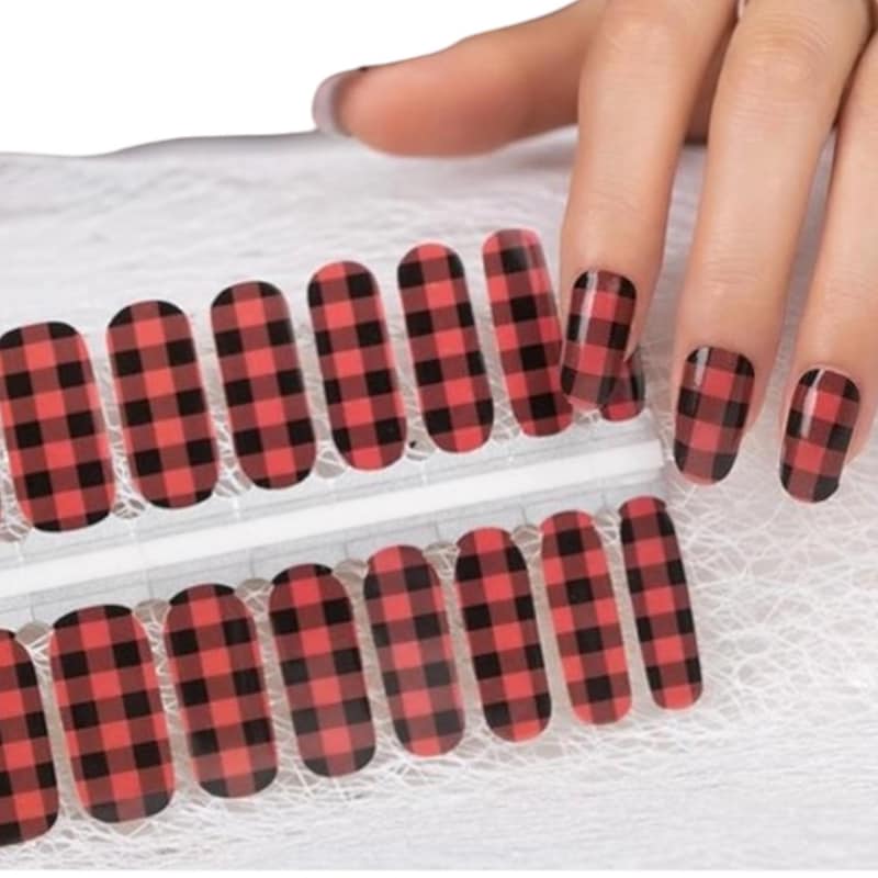 Christmas Nail Art Plaid - Etsy