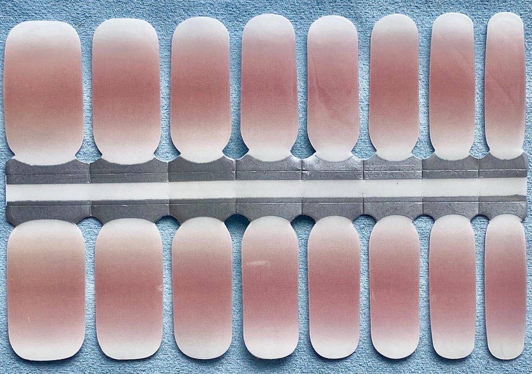 Blush Fade Nail Polish Wraps: Transparent Non-toxic Easy to Apply Nail ...