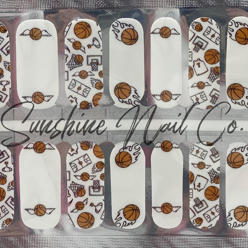 Basketball Nail Art - Etsy