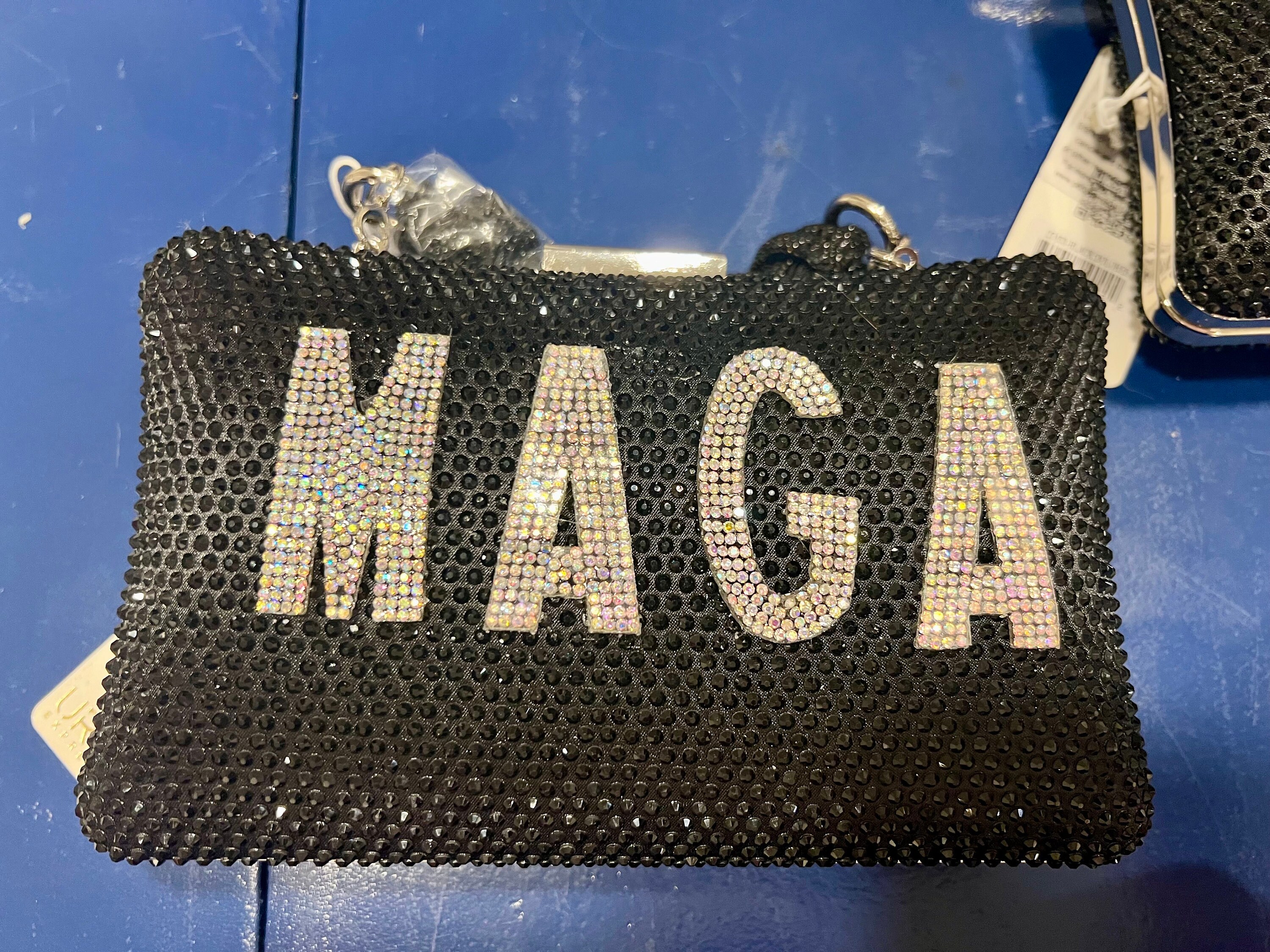 Black Crystal FJB or MAGA Clutch/crossbody Purse With Chain Strap ...