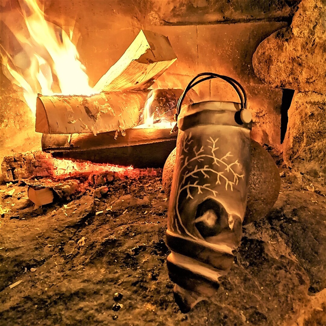 Viking Drinking Horn in Wood, Beer Mug, Bushcraft Cup, Trink Becher ...