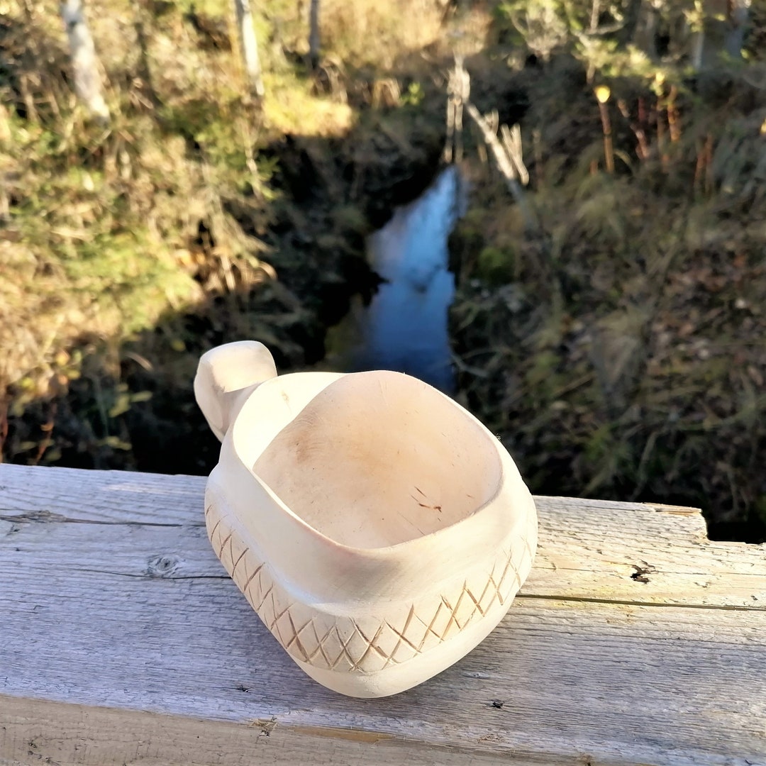Wooden Kuksa, Trä Kåsa, Travel Mug , Coffee Cup, Bushcraft Bowl, Holz ...
