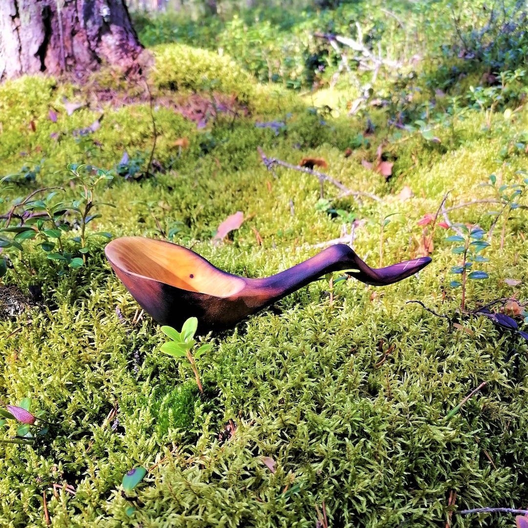 Small Wooden Ladle,spoon,holz Schöpfkelle,trä Slev,bushcraft Ladle ...