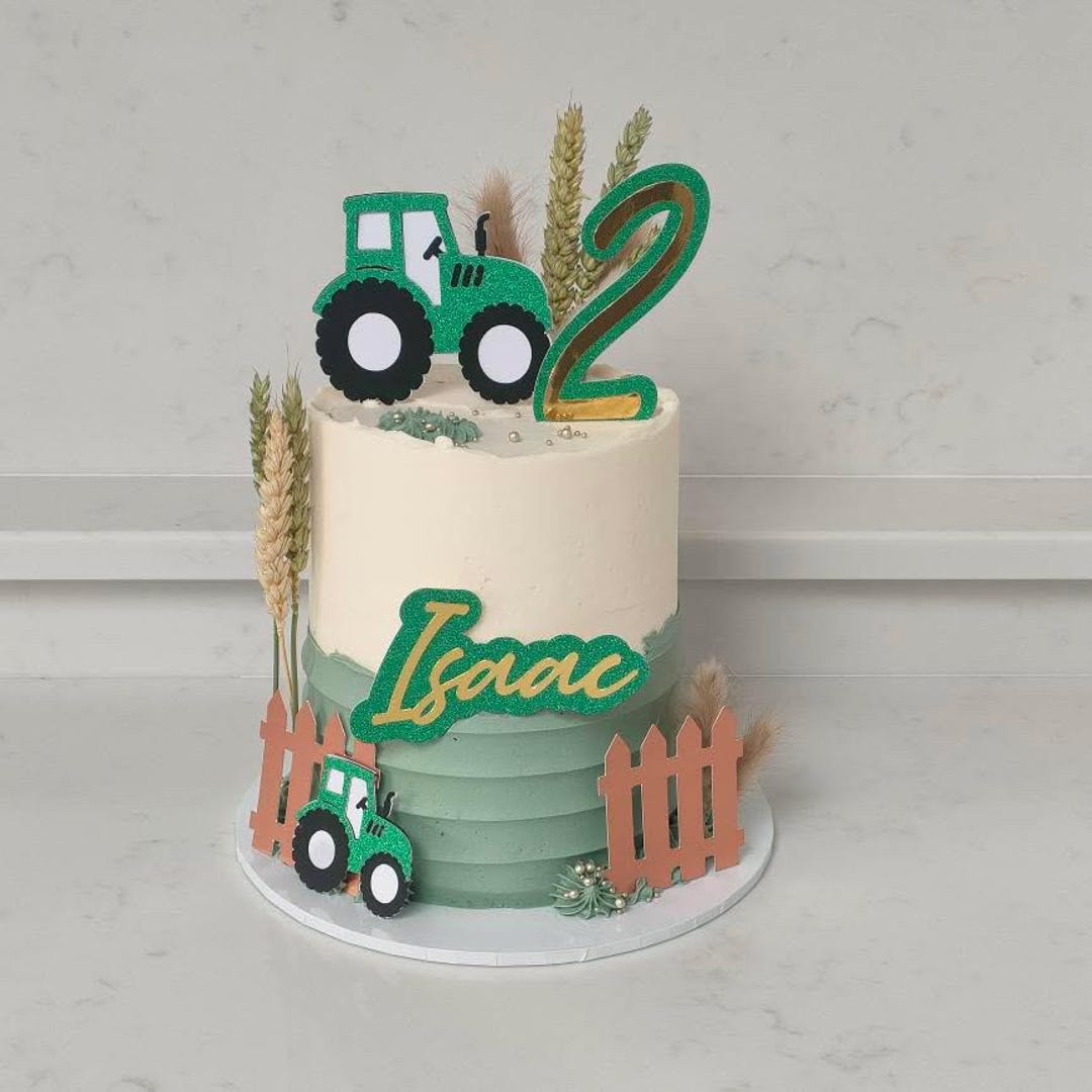 Tractor / Farm Cake Topper Set X6 Piece - Etsy