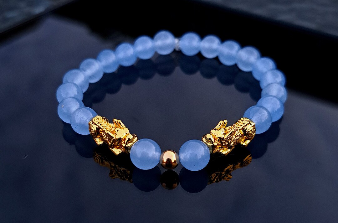 Feng Shui, Pixiu, Double Pixiu, Blue Jade, Wealth, Abundance Talisman ...