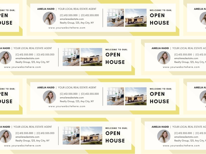 Open House Water Bottle Label, Open House Bottle Tag, Real Estate Water ...