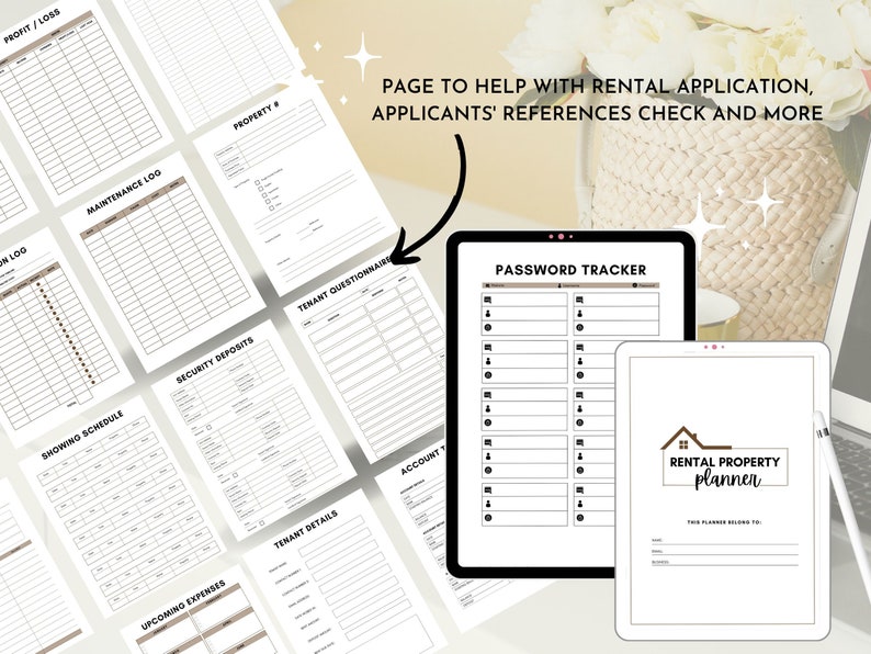 Rental Property Management Planner, Printable Rental Property Planner ...