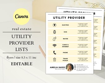 Black Utility Providers List Flyer, Real Estate Marketing, Real Estate ...