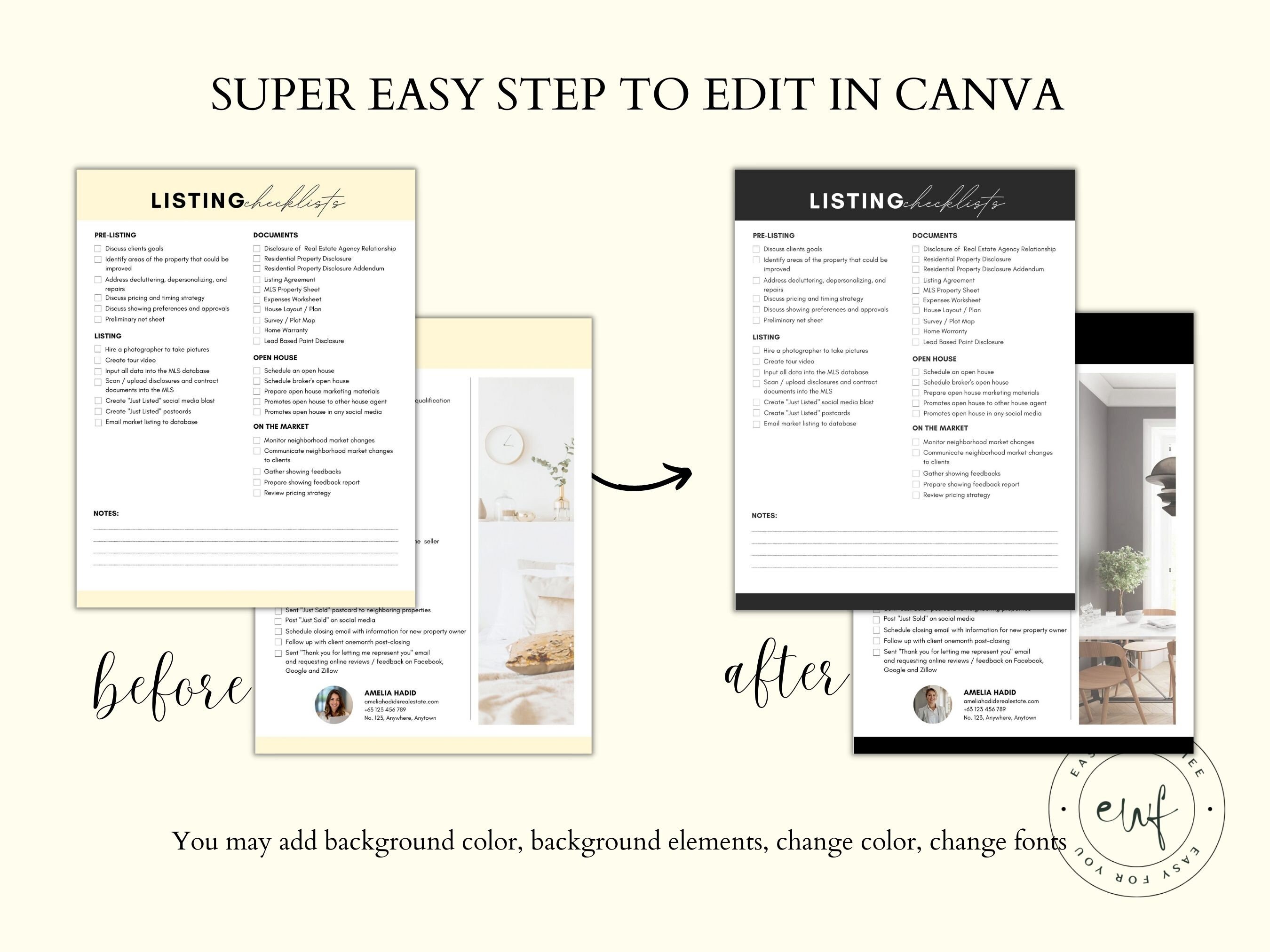 Listing Checklist Home Selling Checklist Sell Your Home - Etsy