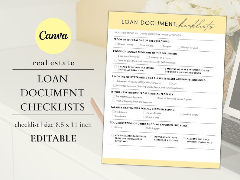 Loan Documents Checklist, Loan Officer Marketing, Mortgage Marketing ...