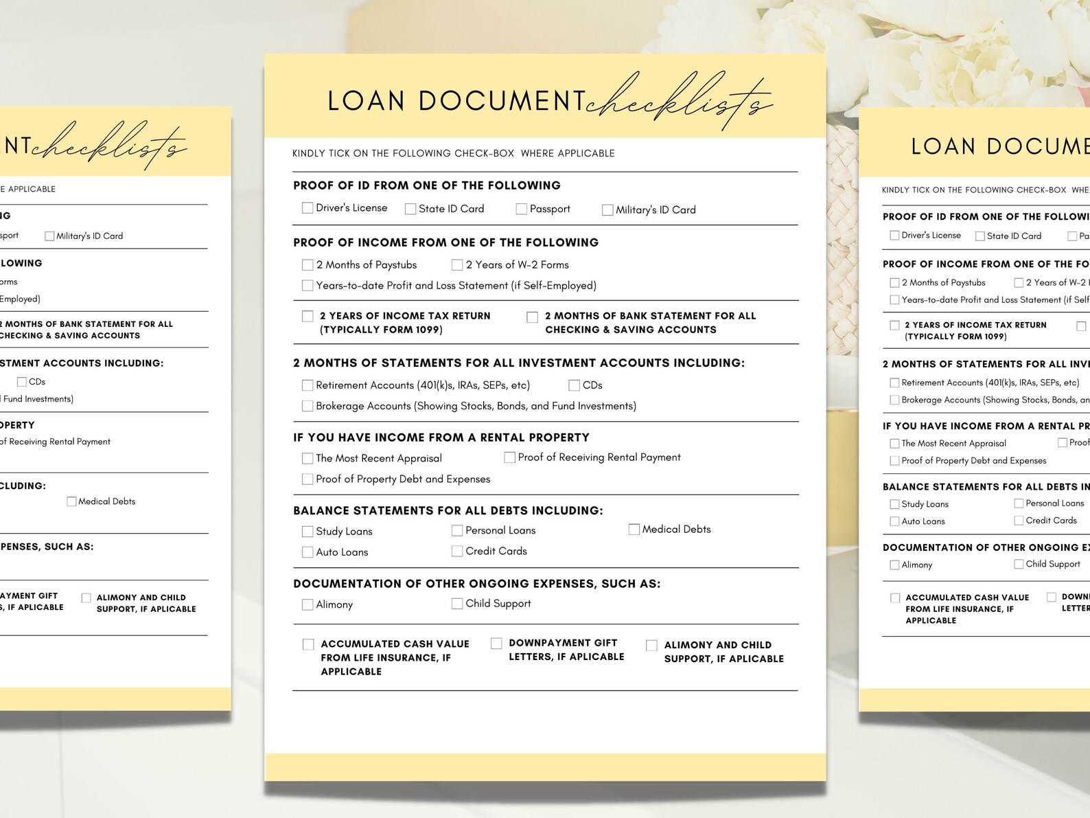Loan Documents Checklist, Loan Officer Marketing, Mortgage Marketing ...