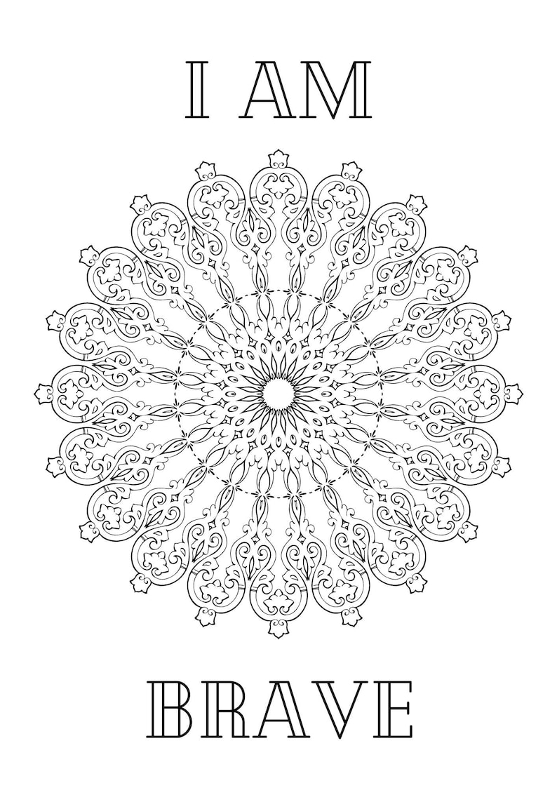 PRINTABLE - Affirmation Coloring Sheets - Etsy