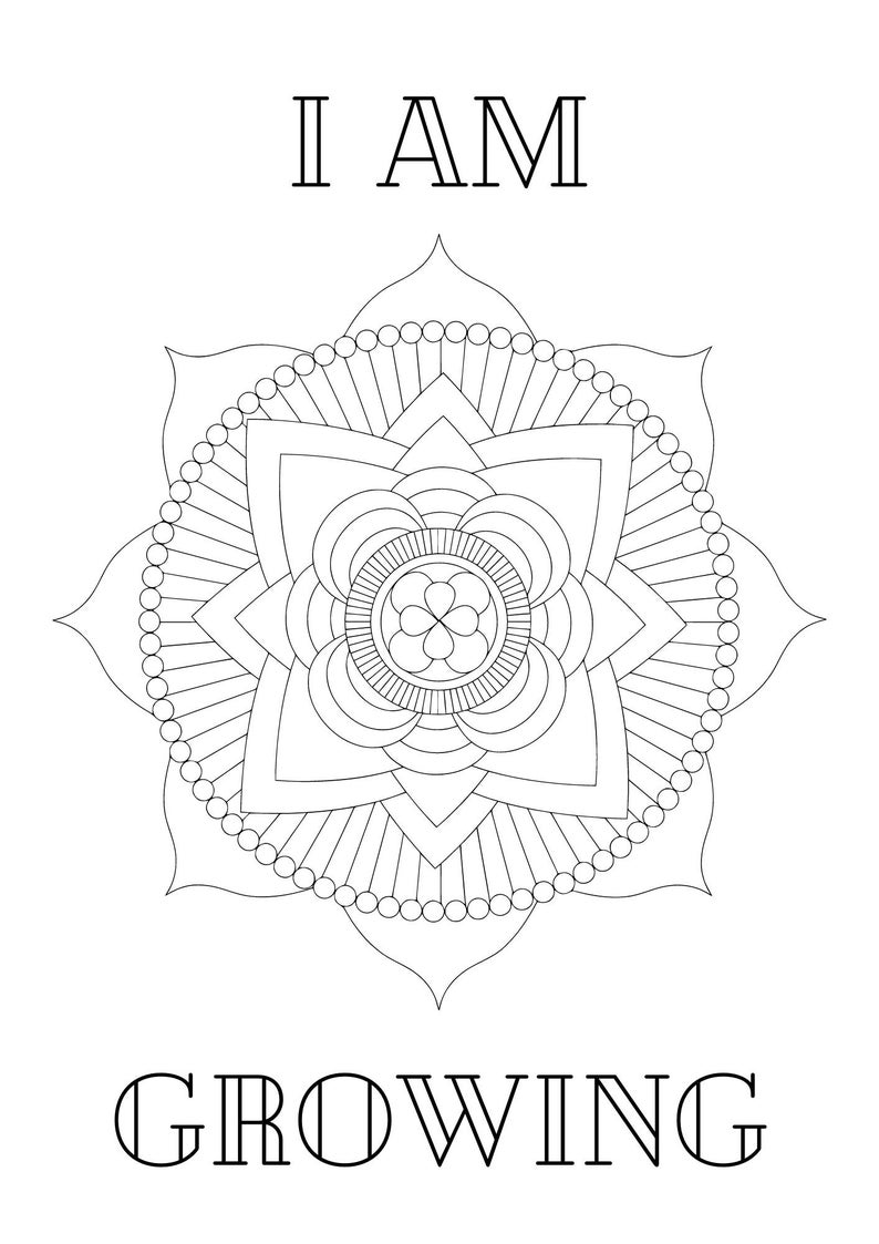 PRINTABLE - Affirmation Coloring Sheets - Etsy