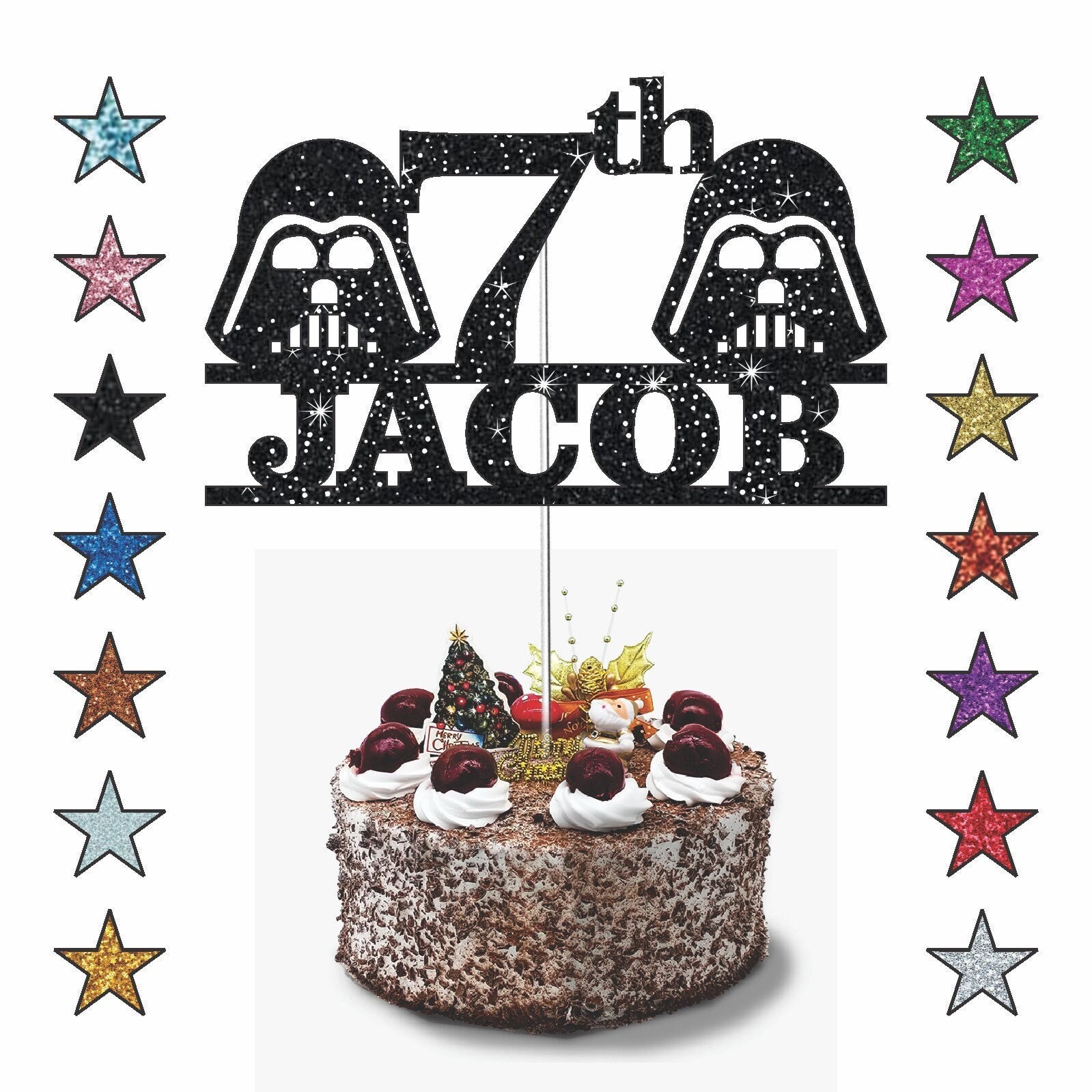 Star Wars Darth Vader And Stormtroopers Edible Cake Topper Image Strips ...