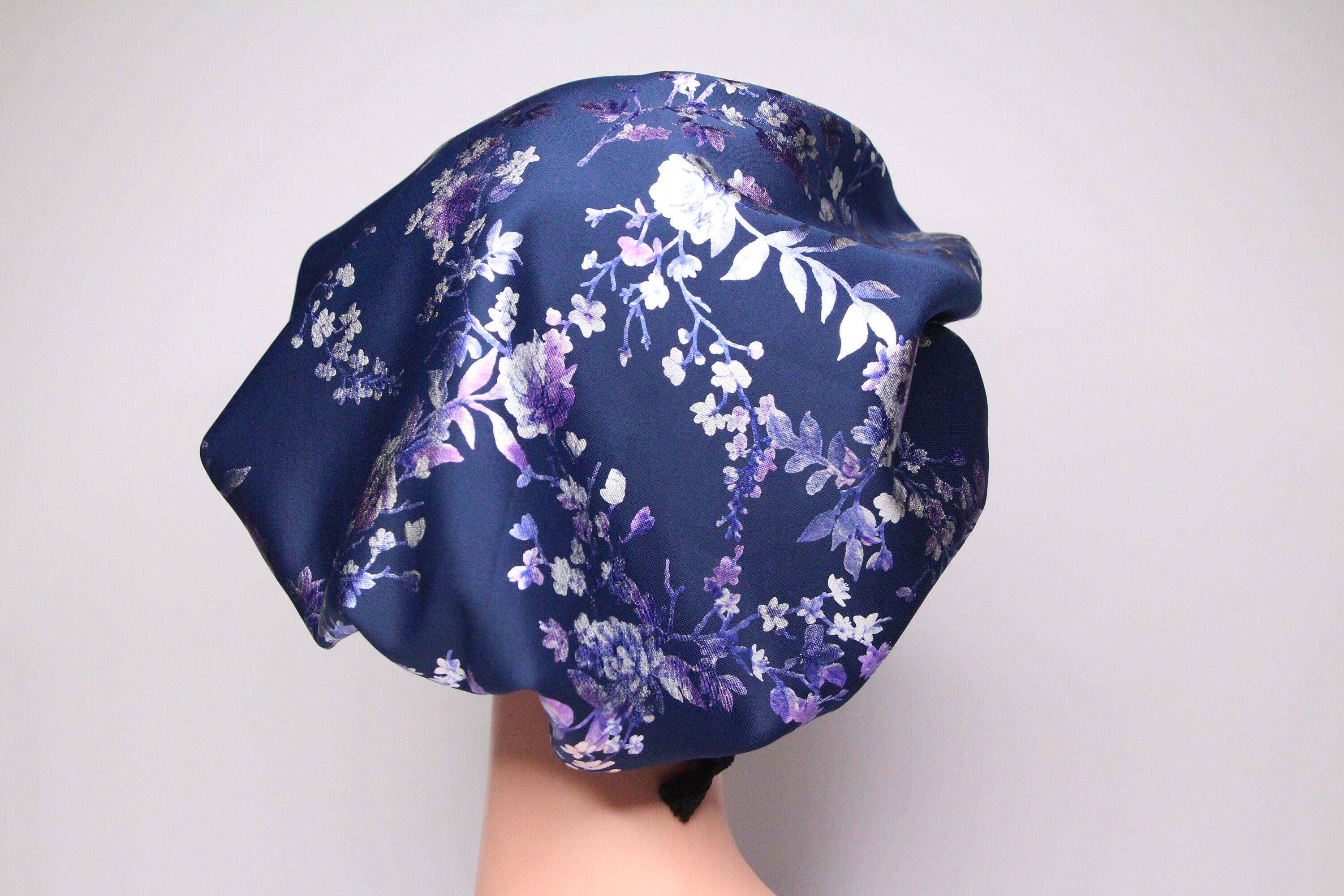 Royal Blue Floral Bonnet - Etsy