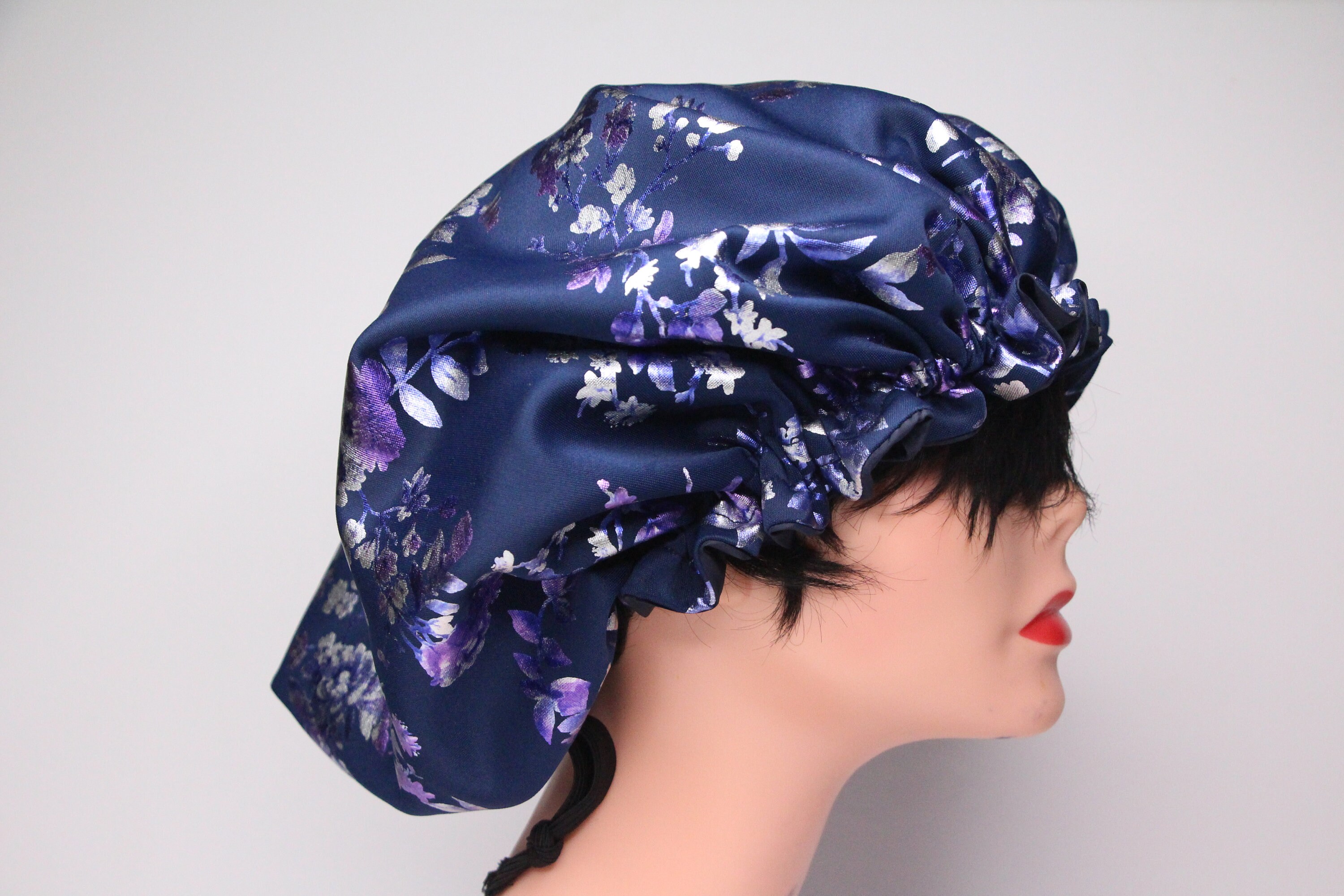 Royal Blue Floral Bonnet - Etsy