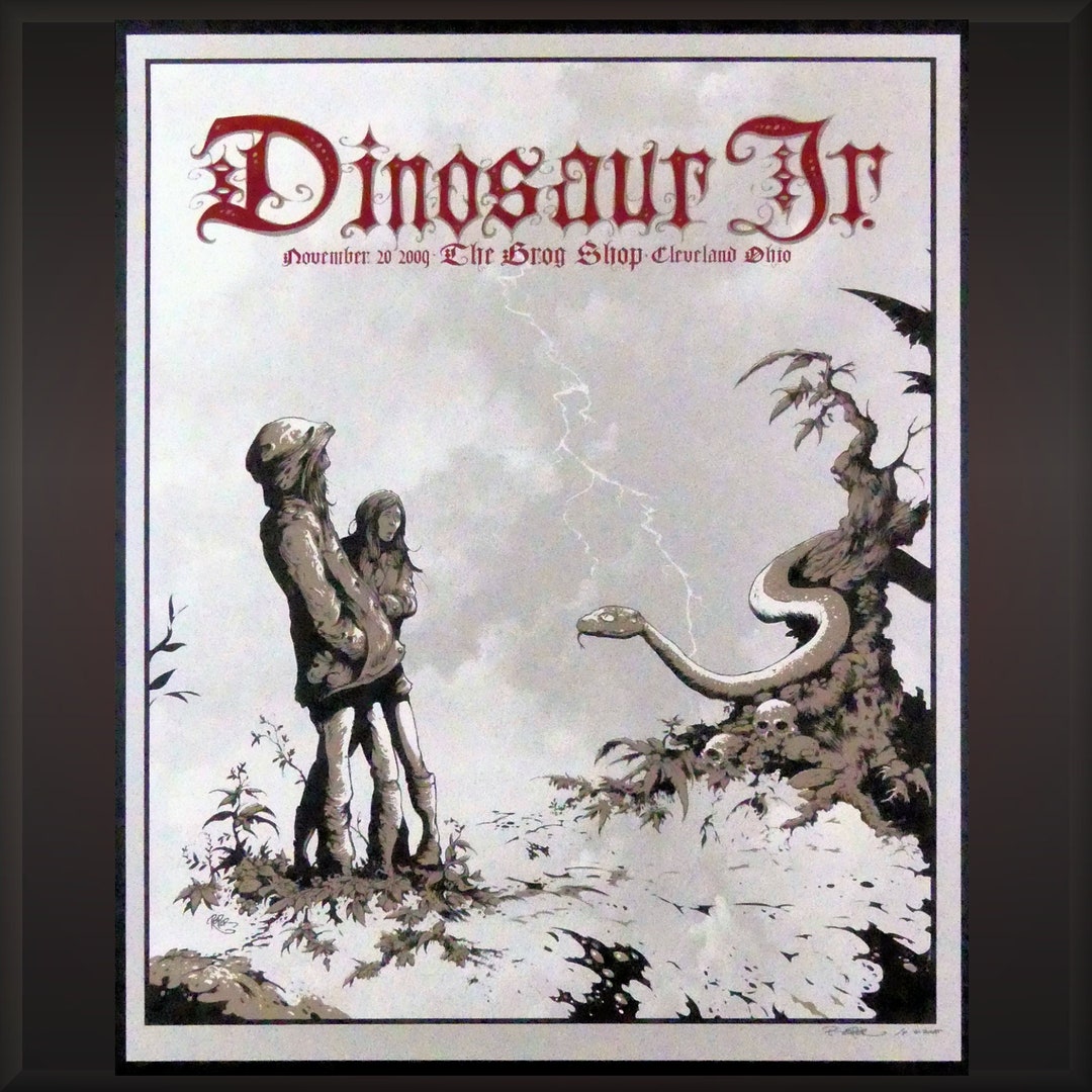 Dinosaur Jr Poster by Arik Roper Silver Variant 1 of 7 Printed - Etsy