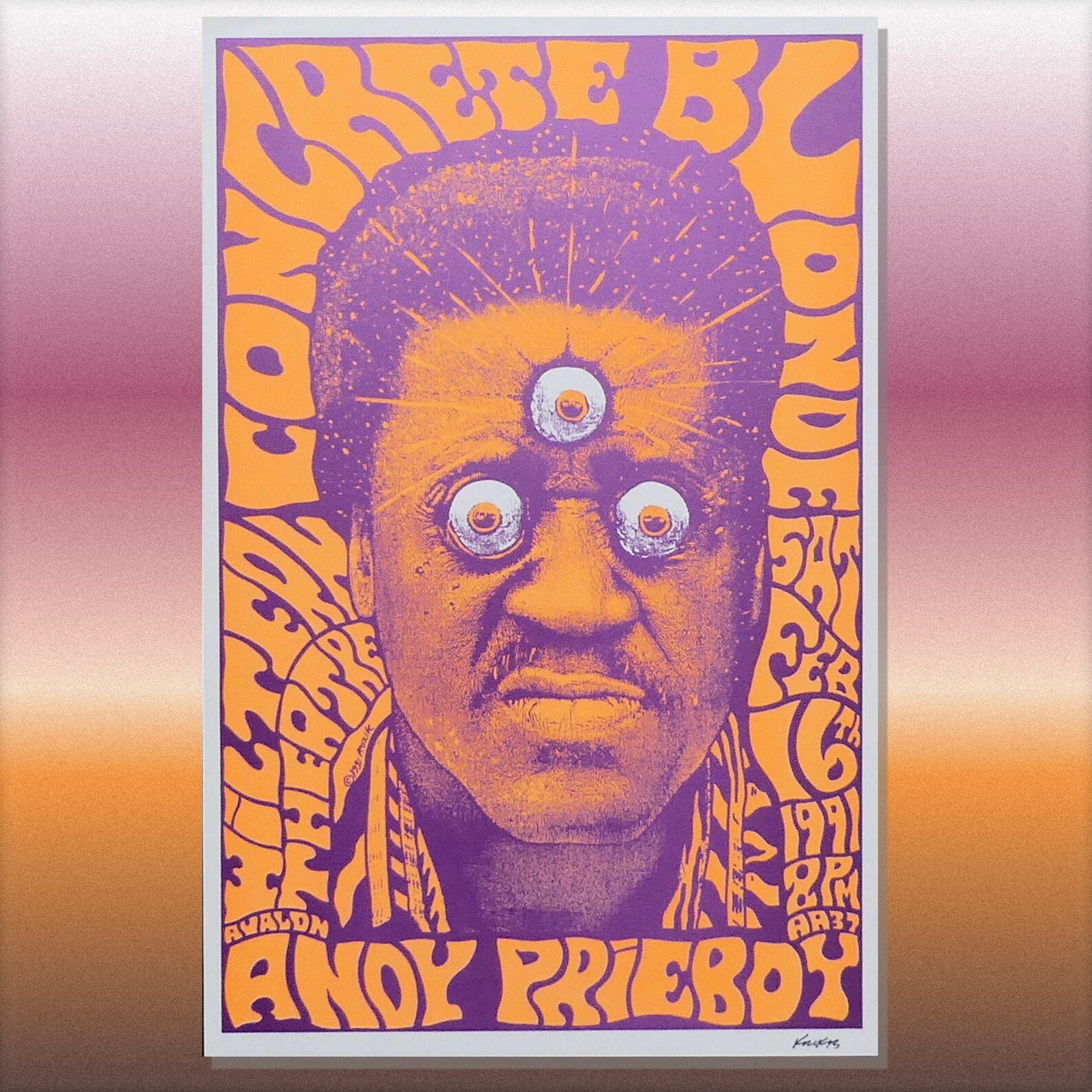 Concrete Blonde 1991 Poster by Frank Kozik Signed - Etsy